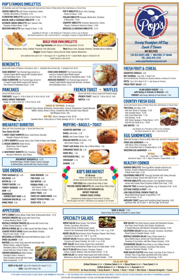 POP'S FAMILY RESTAURANT | MILFORD, CT
